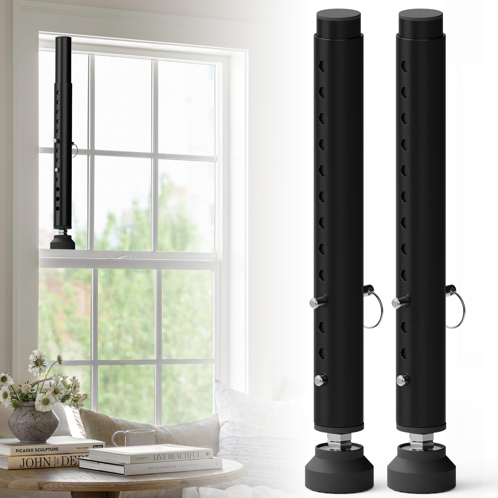 Gadgetzan 2 Pack Window Security Bars Adjustable,Sliding Window Lock ...