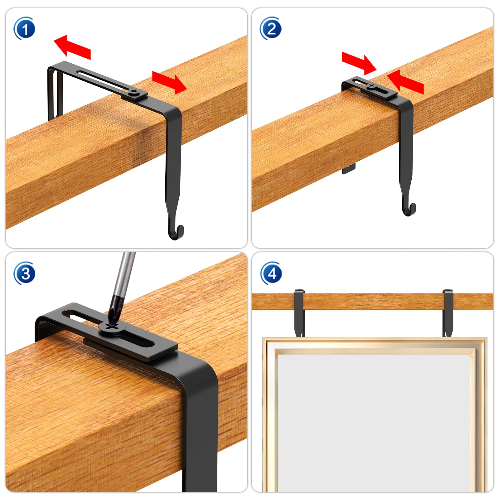 Snapklik.com : 6 Pcs Adjustable Cubicle Hangers Cubicle Wall Hooks - Universal Partition Hanger ...