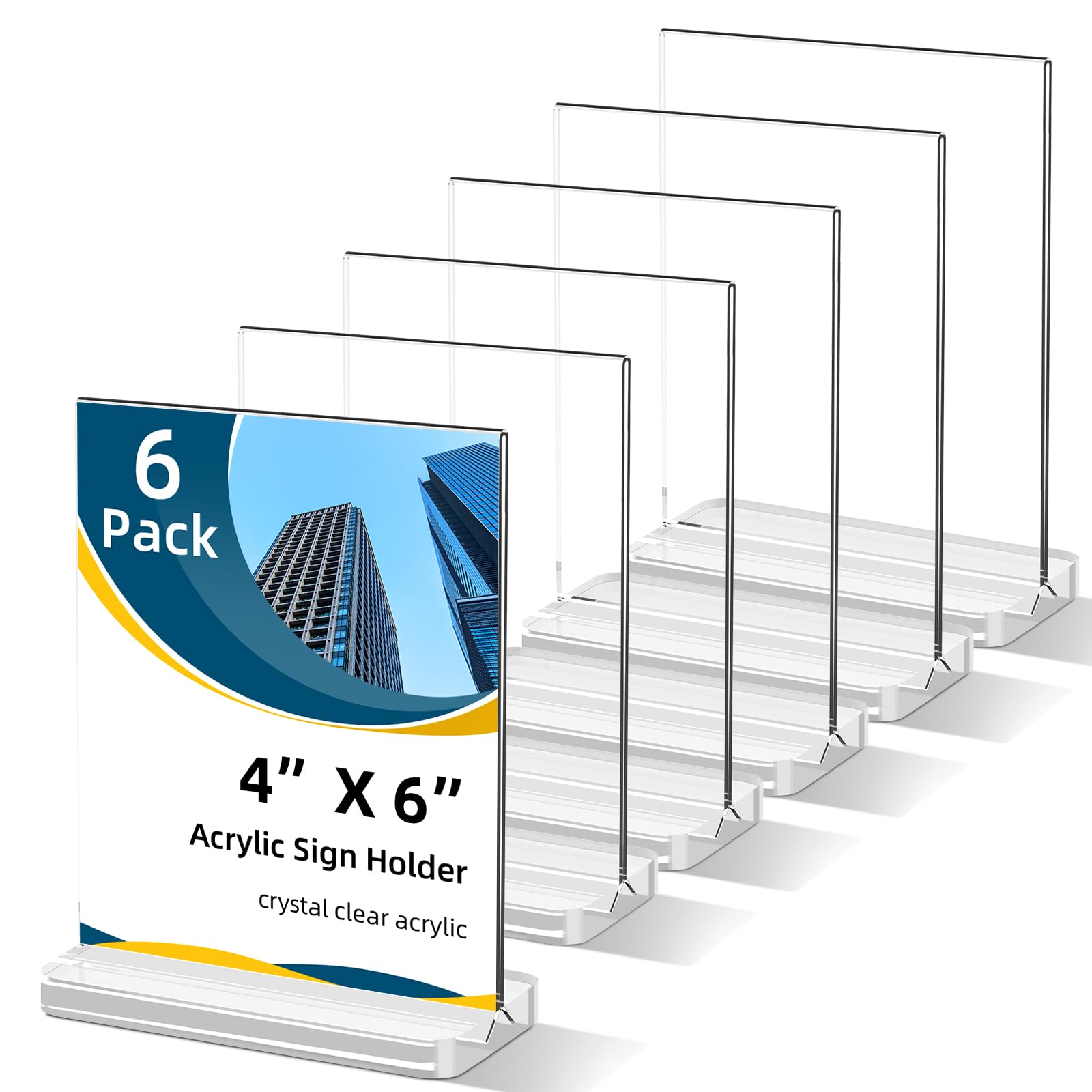 Amazon.com: PPH-Sisy Acrylic Sign Holder 4 x 6 Double Side Clear ...