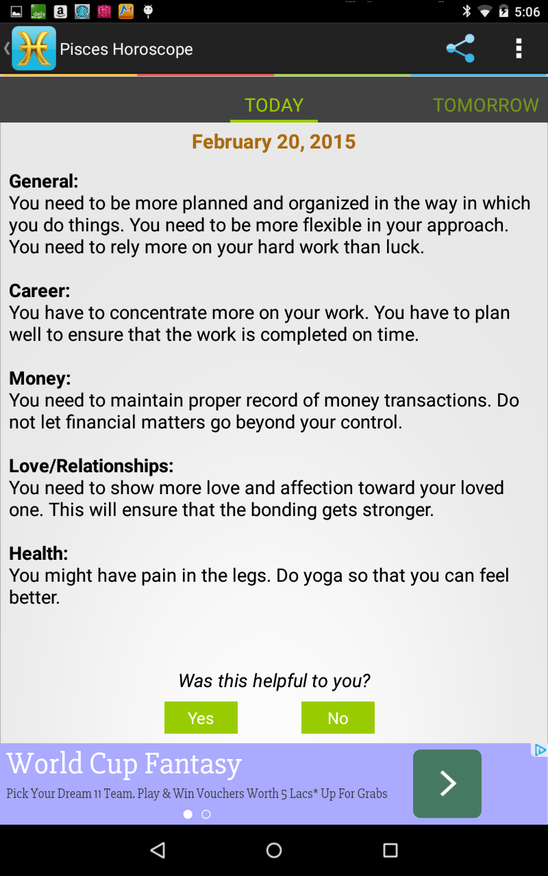 Pisces Horoscope - App on Amazon Appstore