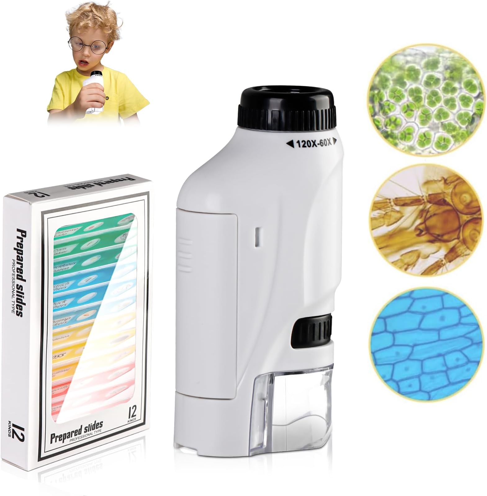 Amazon.com: Minilabsters Miniscope Kids,Handheld Microscope,Portable ...