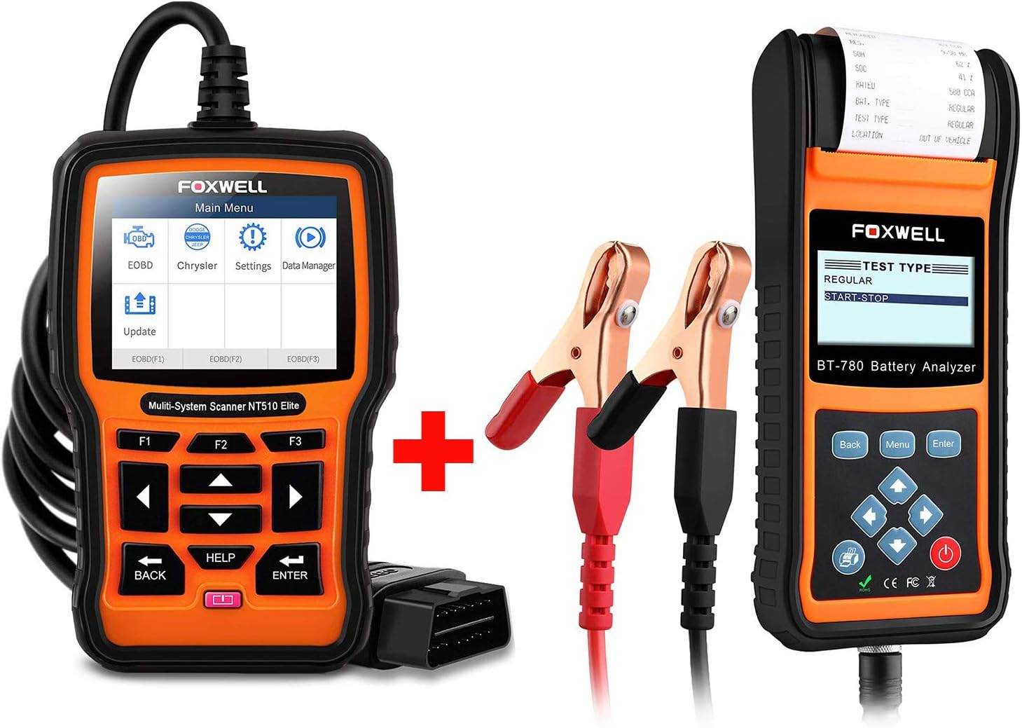 Amazon.com: FOXWELL Car Battery Load Tester for 12V 24V Auto Batteries ...