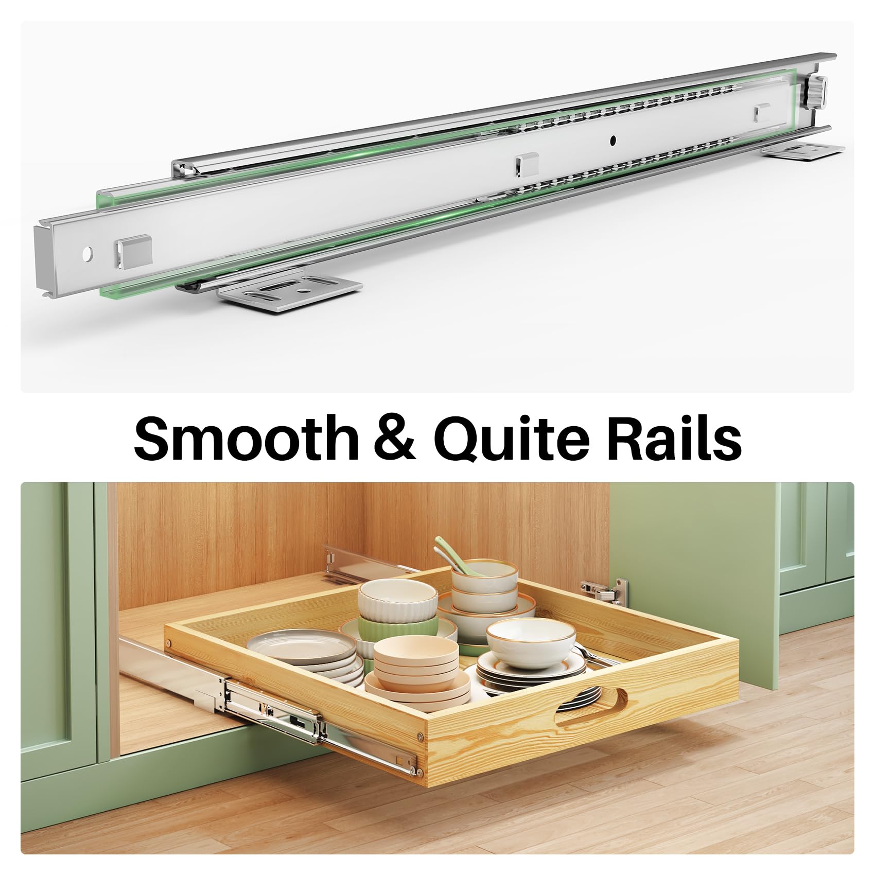 Snapklik.com : Pull Out Cabinet Organizer, Slide Out Wood Drawer ...