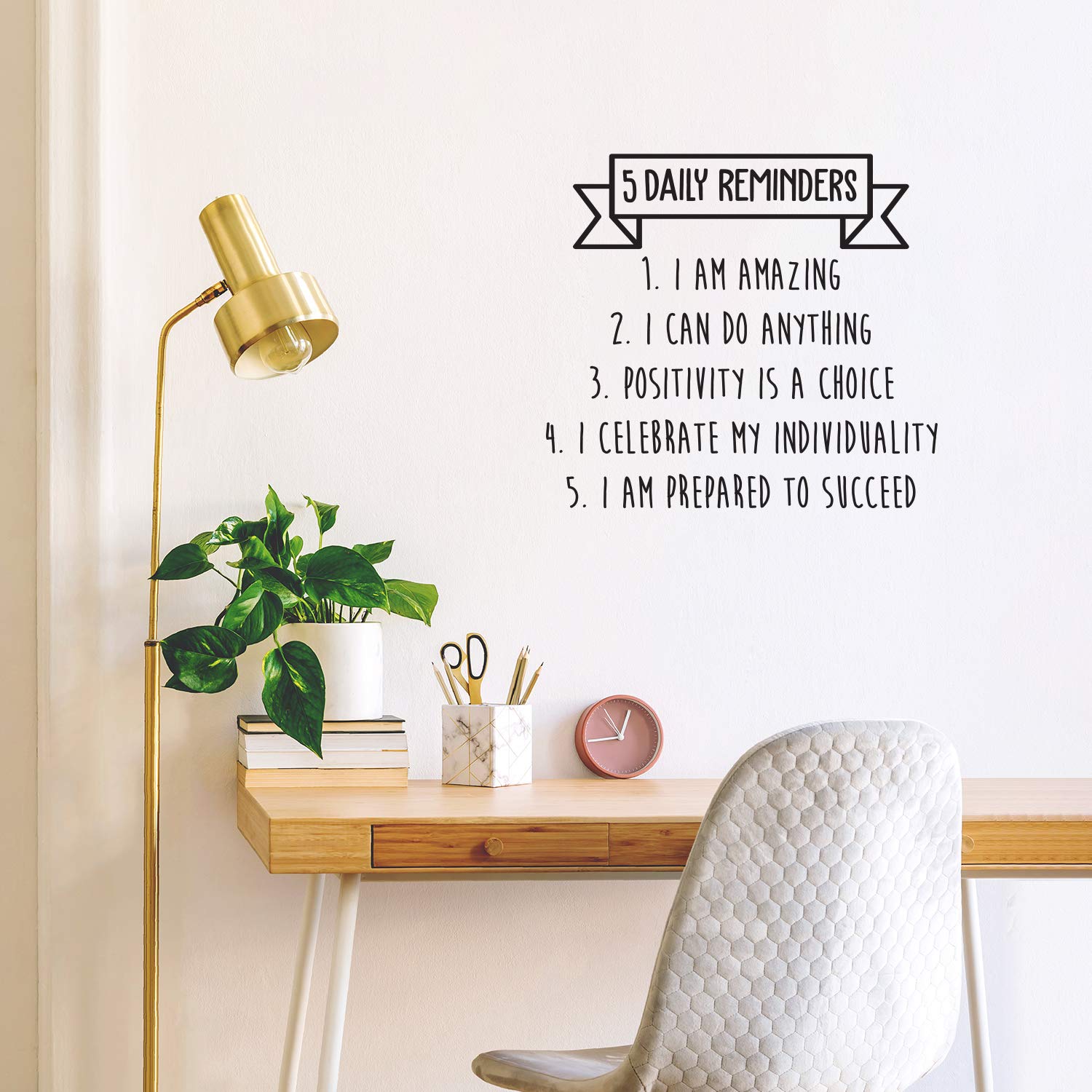 Amazon.com: Vinyl Wall Art Decal - 5 Daily Reminders - 26" x 22.5 ...