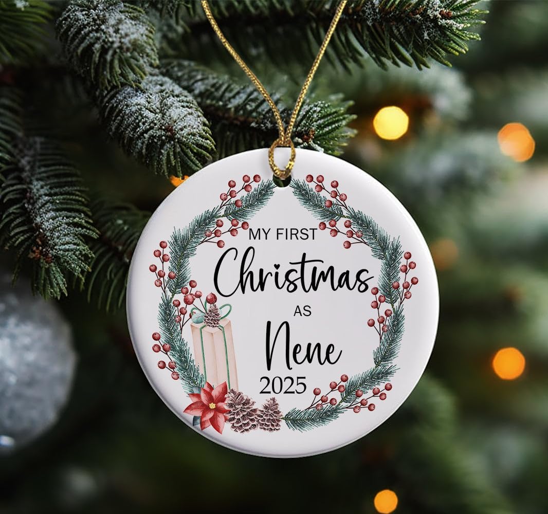 Amazon.com: My First Christmas As Nene 2025 Ornament - New Nene ...