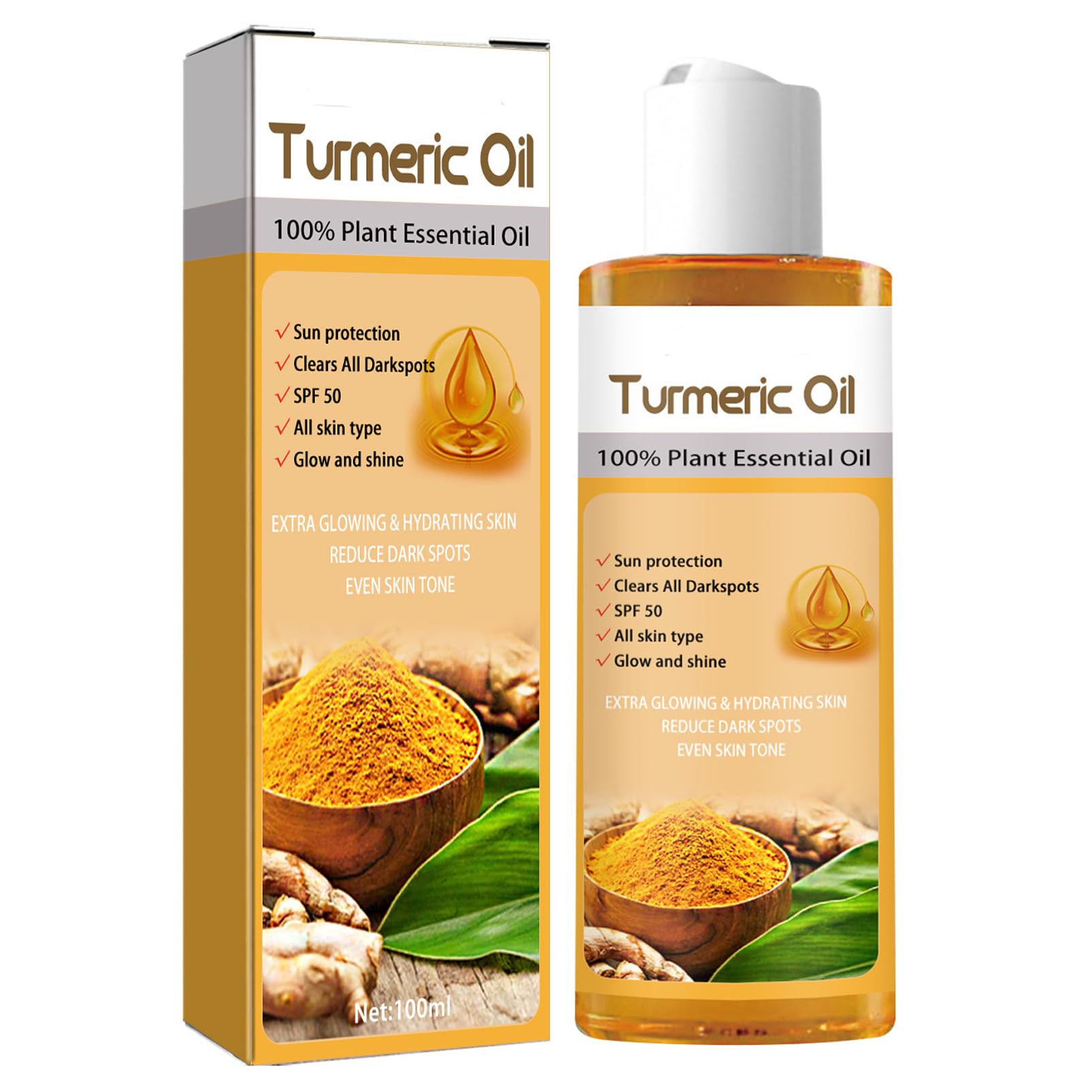 Turmeric Essential Oil,Turmeric Firming Anti Aging Face Oil and Serum ...