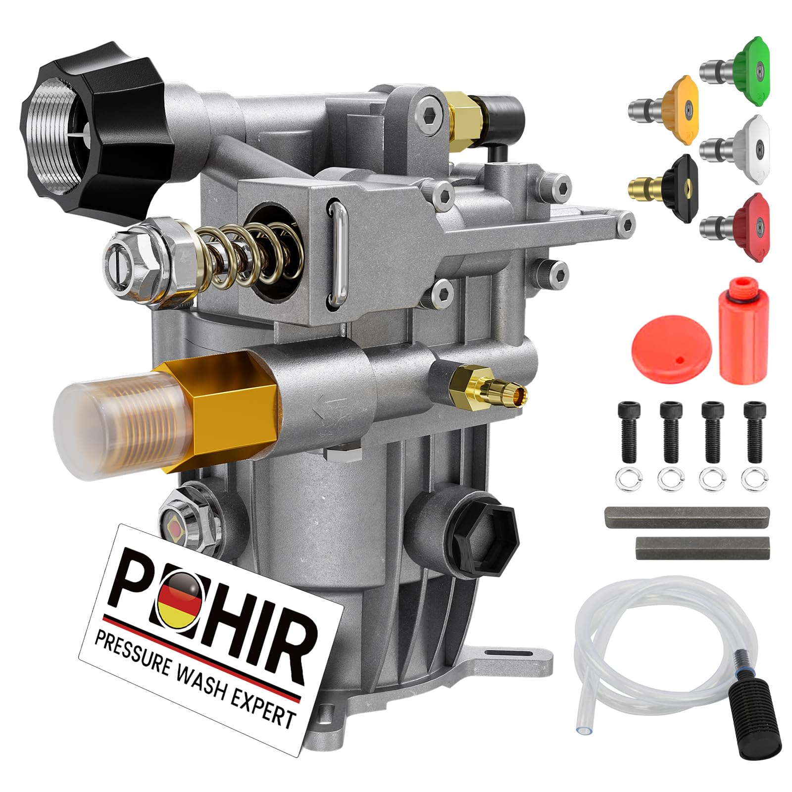 Amazon.com: POHIR Pressure Washer Pump 3400PSI Max 3/4 inch Shaft ...