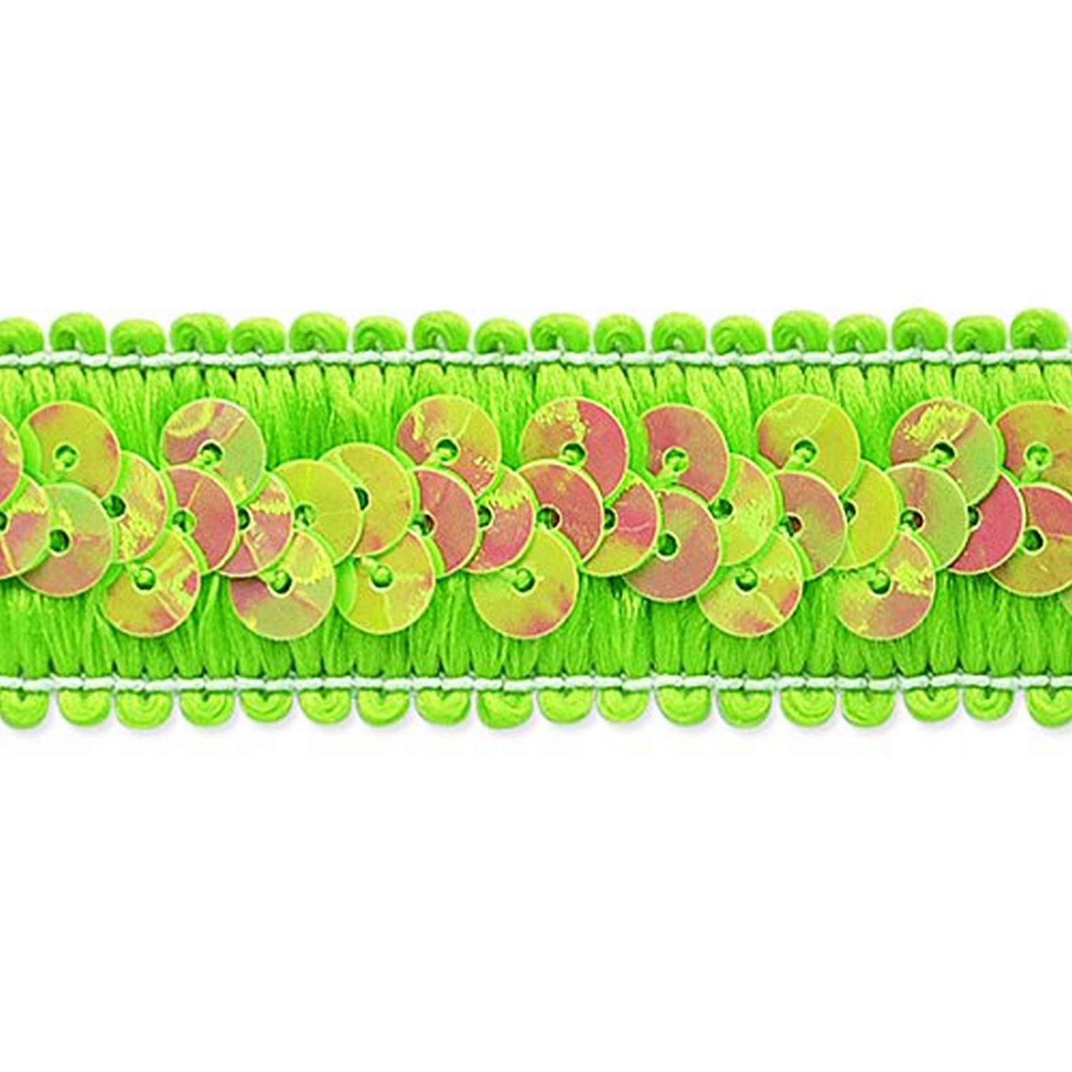 Snapklik.com : Trims By The Yard Darcey Sequin Stretch Trim Lime