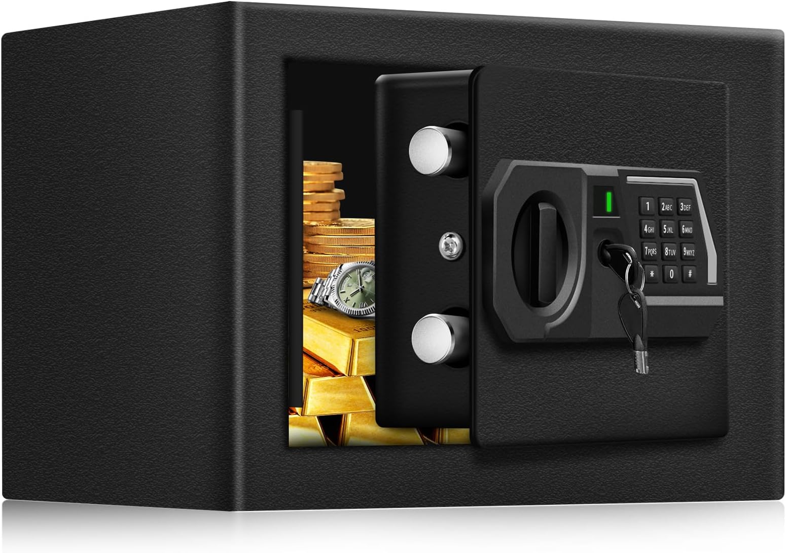 Serenelife Premium Steel Alloy Digital Safe Box - 9.1" x 6.7" x 6.7 ...