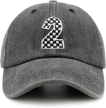 Amazon.com: Waldeal Kids Race Car Checkered 2nd Birthday Hat for ...