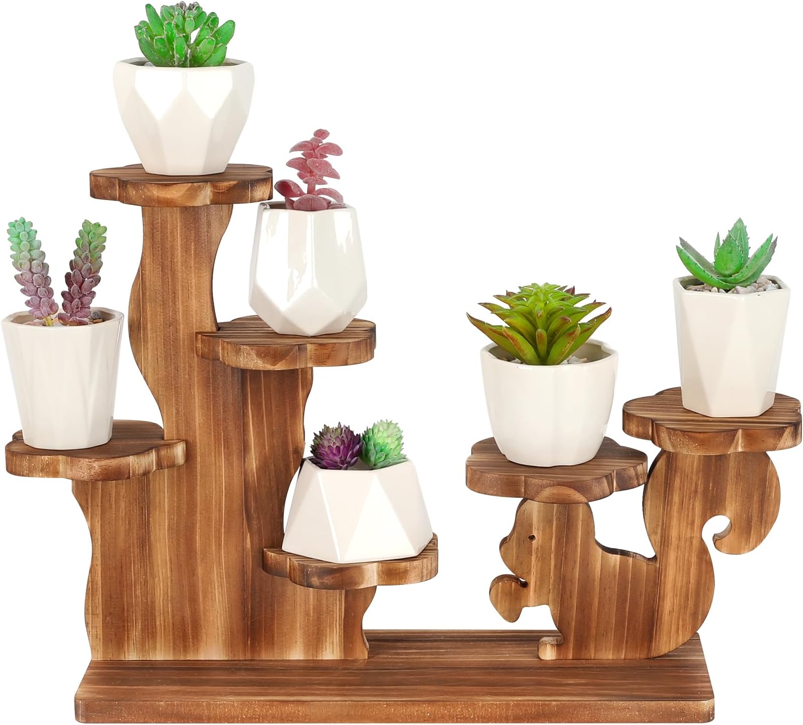 Amazon.com: Jotsport 5 Tier Bamboo Plant Stand Small Windowsill Plant ...