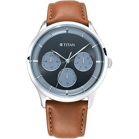 Buy Titan Light Leathers Analog Black Dial Men's Watch-90125SL01 ...