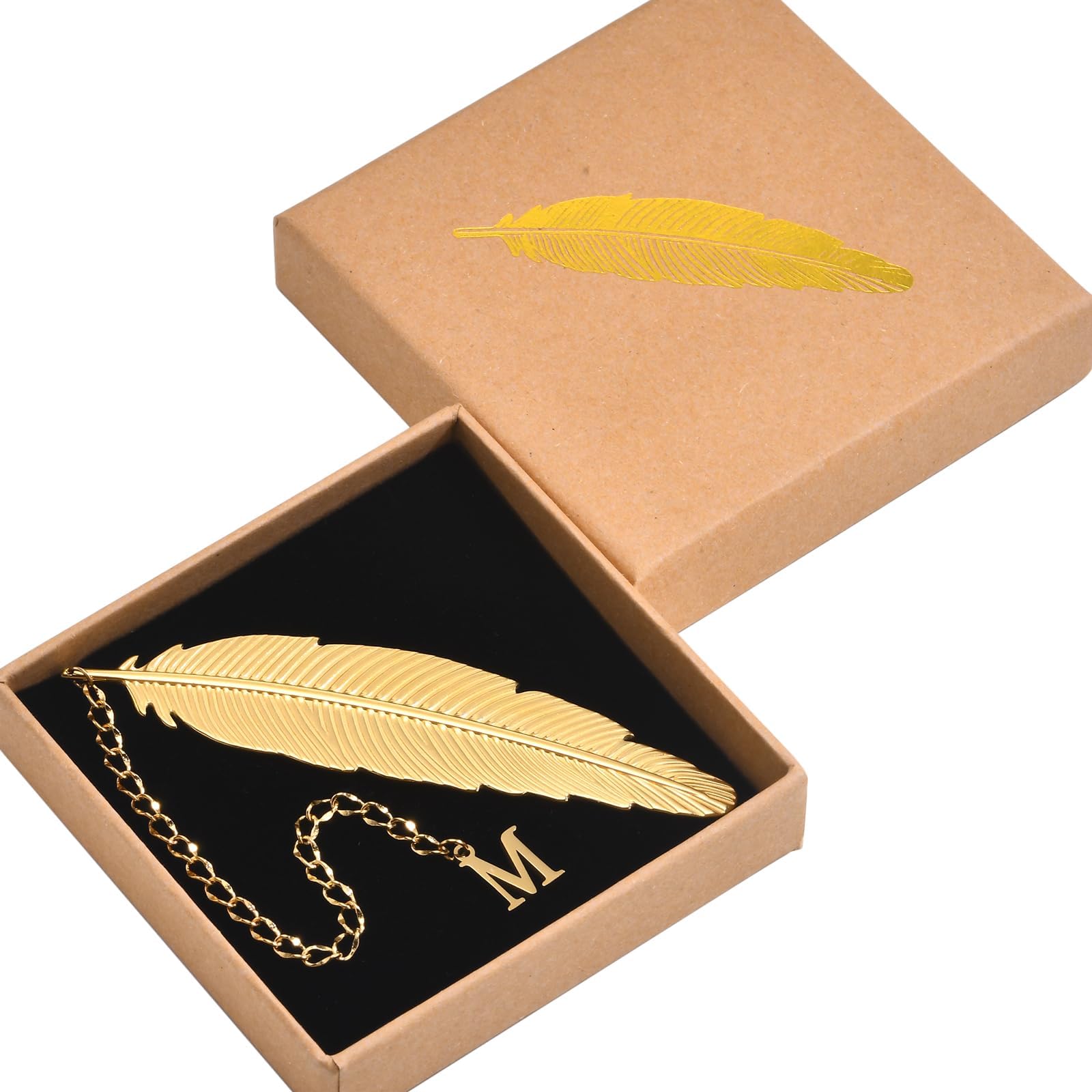 Amazon.com: GTHER Rose Gold Feather Bookmark,Vintage Metal Feather ...