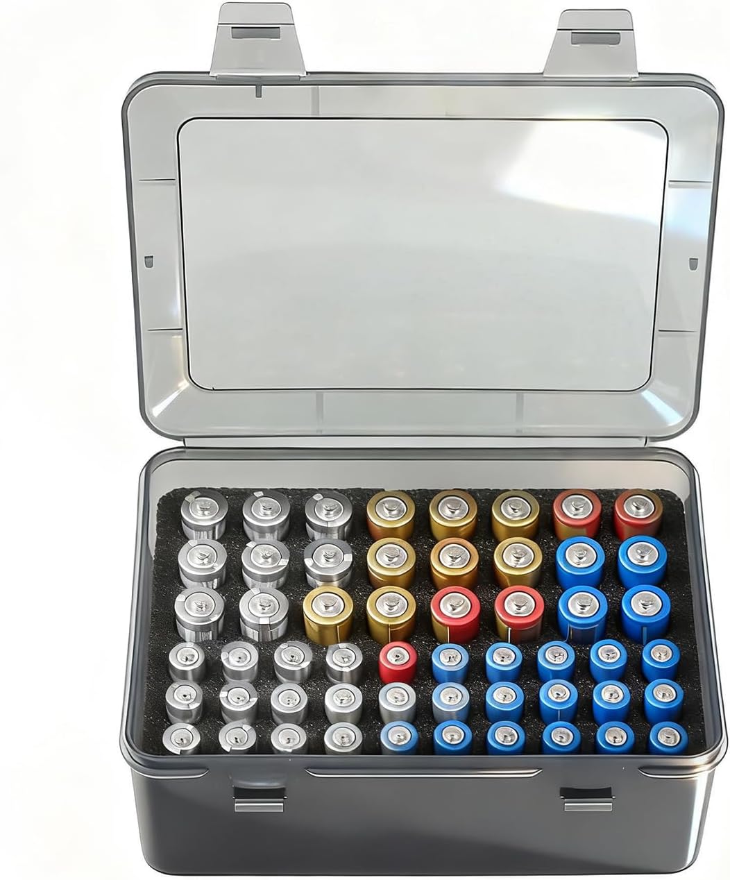 Amazon.com: Hercxim Battery Organizer, Portable Battery Box with Buffer ...
