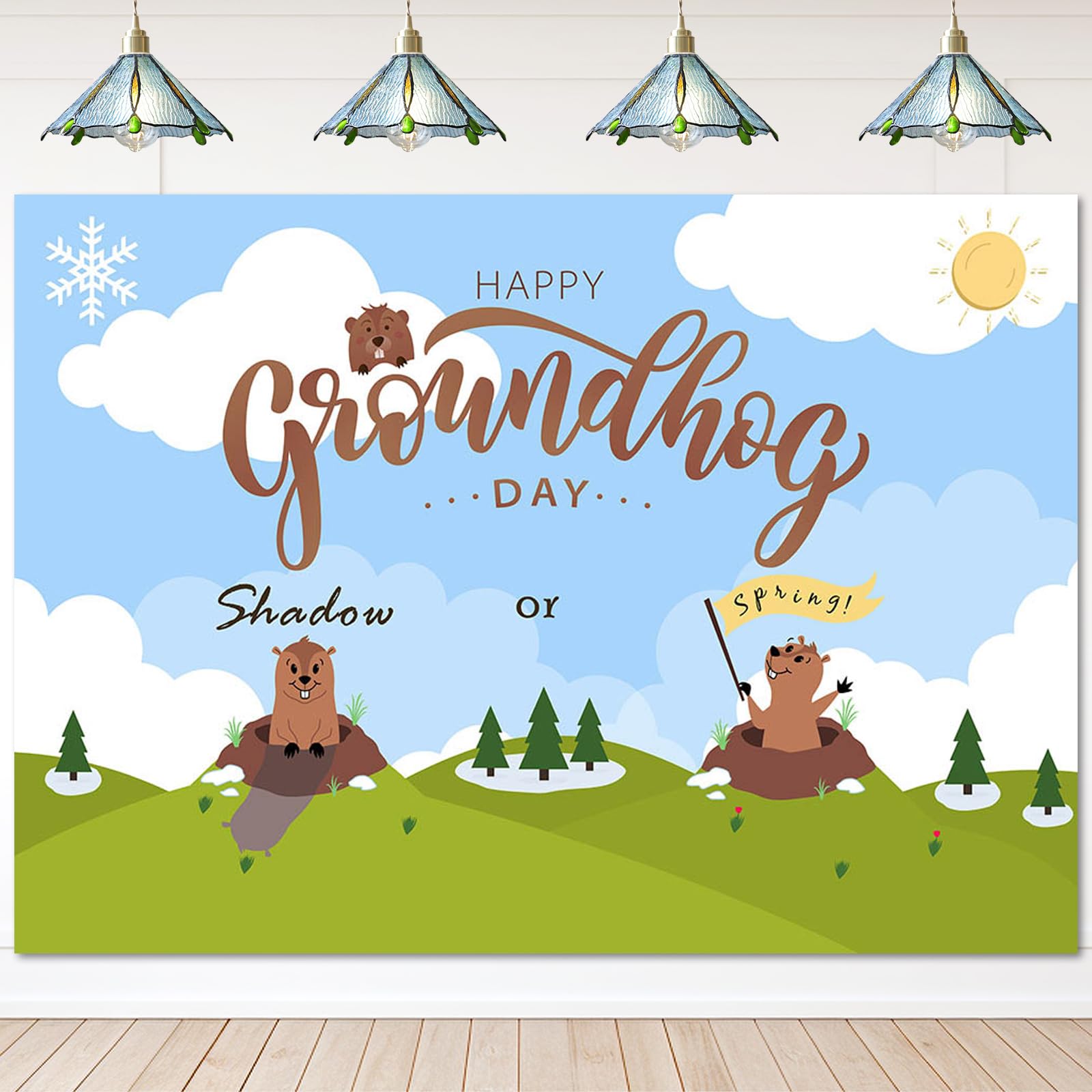Amazon.com : Avezano Groundhog Day Backdrop Happy Groundhog Day Party ...
