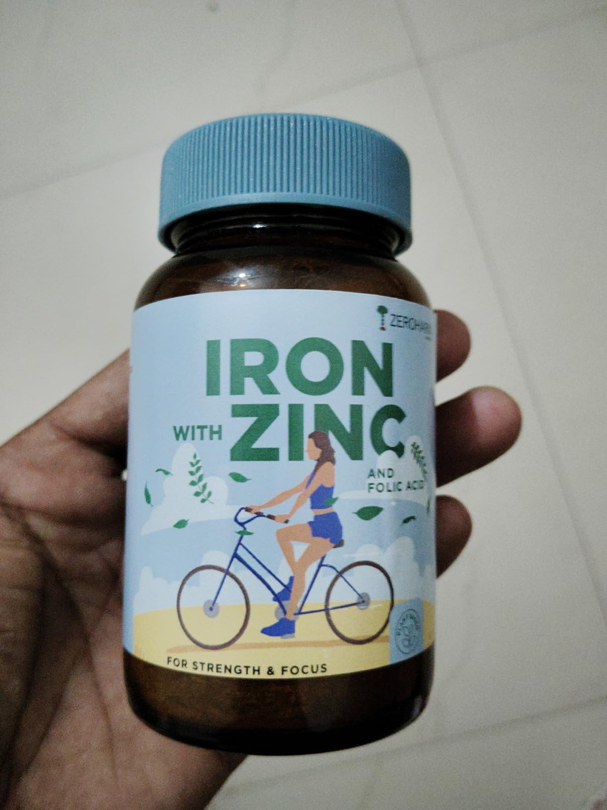 ZEROHARM Iron with Zinc & Folic Acid tablets | Plant based Iron Folic ...