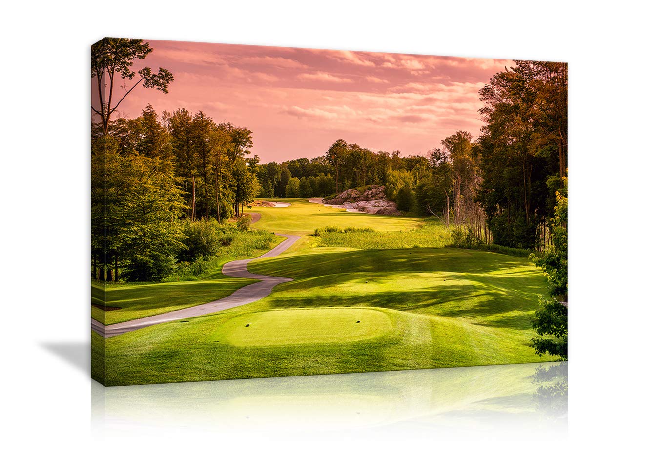 Golf Course Wallpaper 1920x1080 Painting Poster, Foto Aerial View Of A