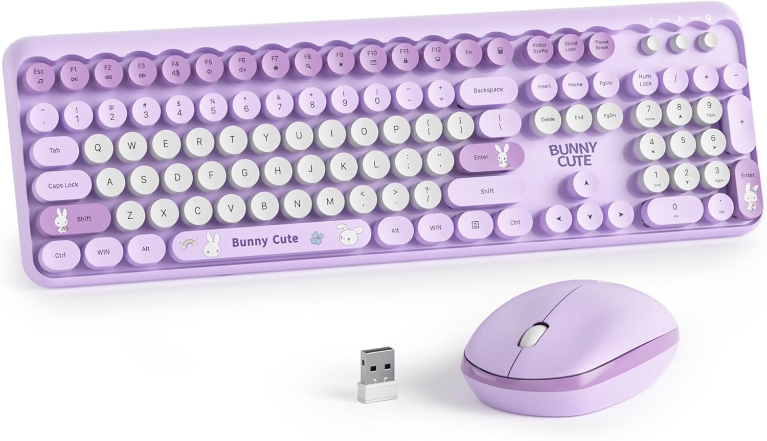 Amazon.com: iRoboosta Purple Colorful Wireless Keyboard and Mouse Combo ...