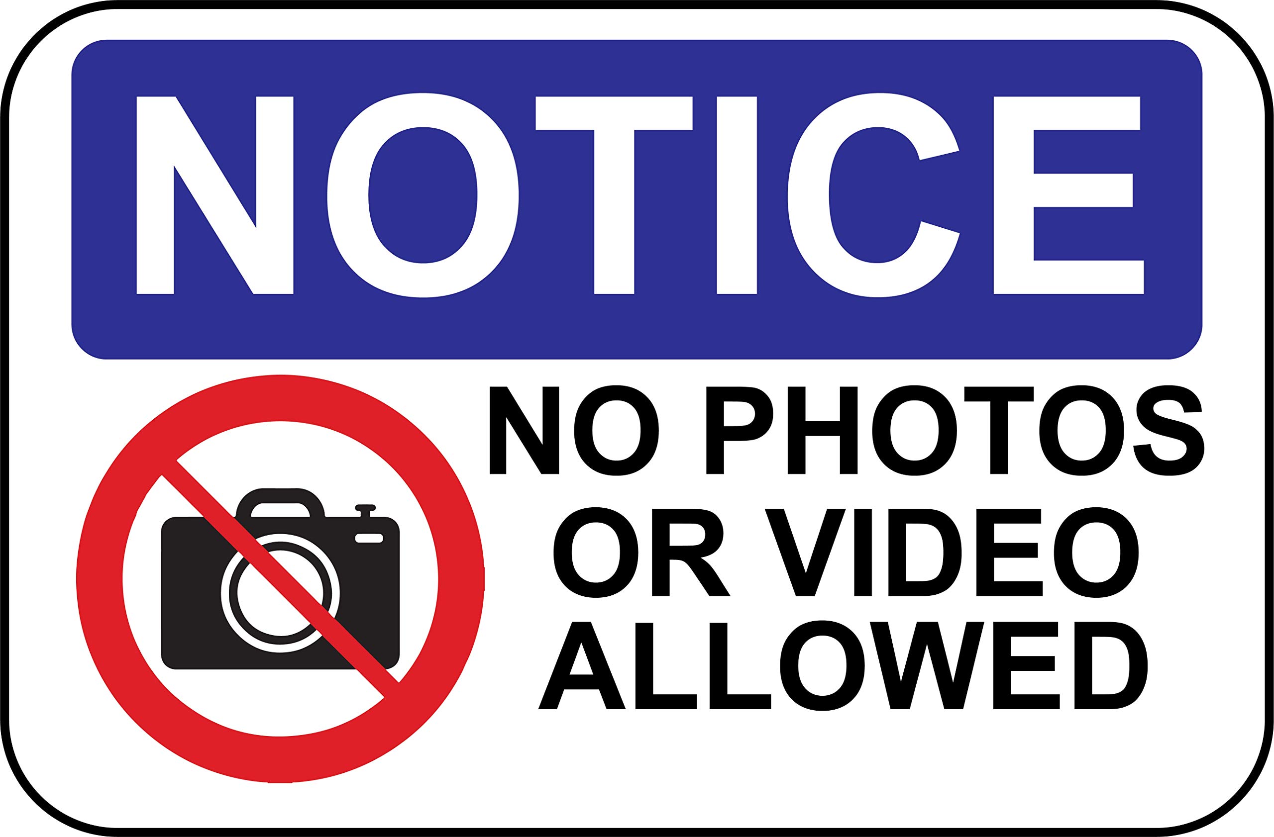 Amazon.com: No Photos or Videos Allowed - by Graphical Warehouse. High ...
