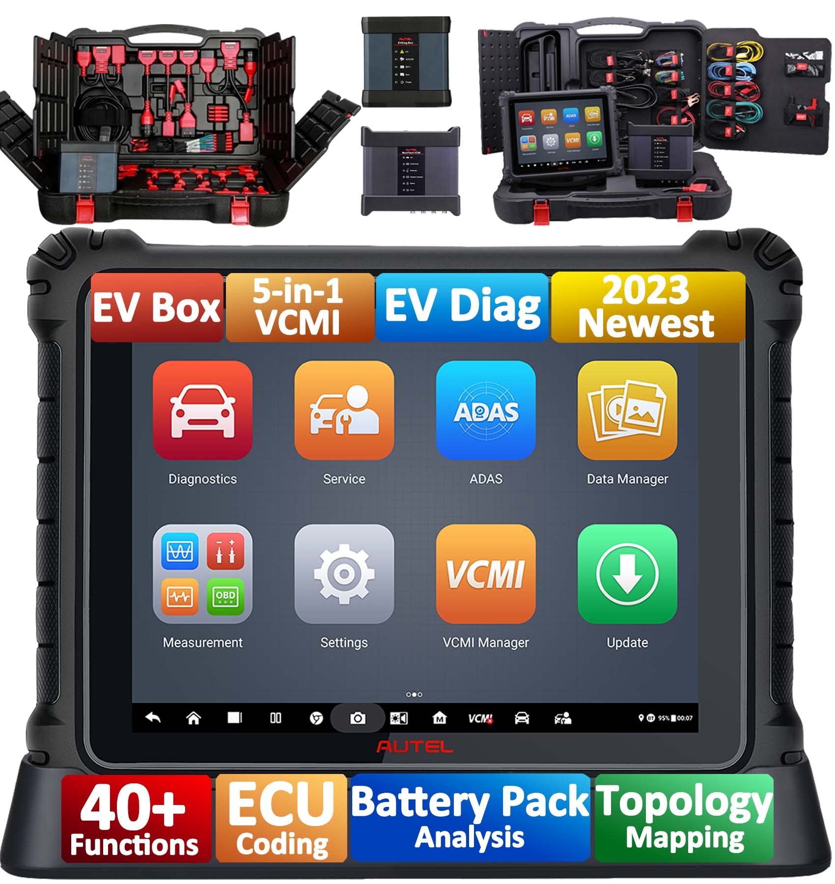 Buy Autel Scanner MaxiSys Ultra EV Car OBD2 Scanner with EVDiag Box ...
