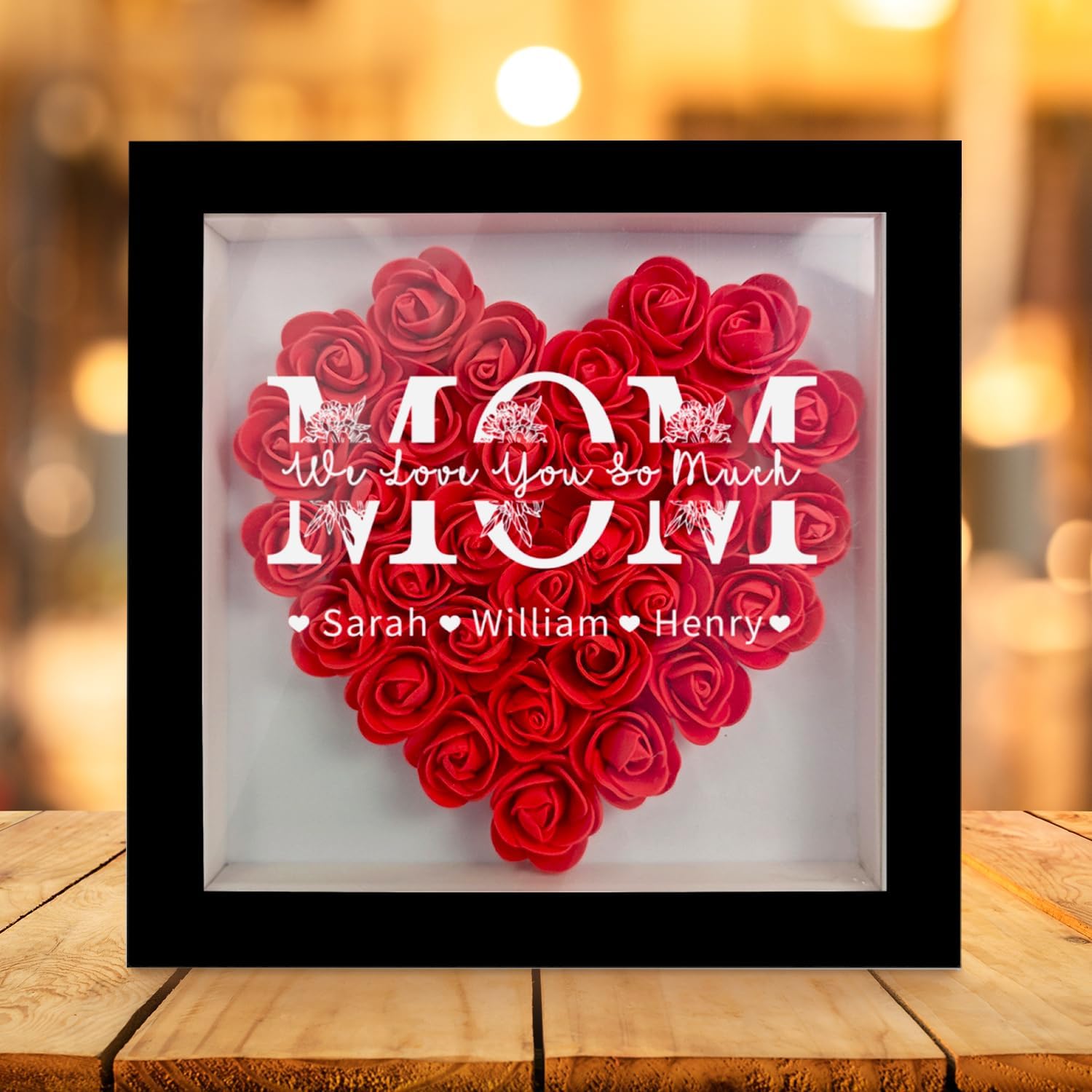 Amazon.com - Personalized Flower Shadow Box Gifts for Mom, Custom Mom ...