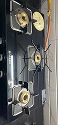 Faber Gas stove 4 Burner Glass Cooktop (Grand 4BB BK) Manual Ignition ...