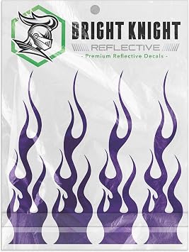 Amazon.com: Bright Knight Decals Reflective Flame Stickers - Set of 4 ...