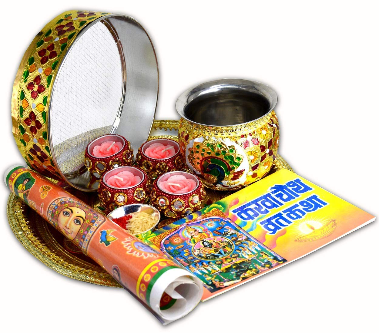 Radhna Karwa Chauth Thali Set Karwachauth Puja Thali Set Pooja ...