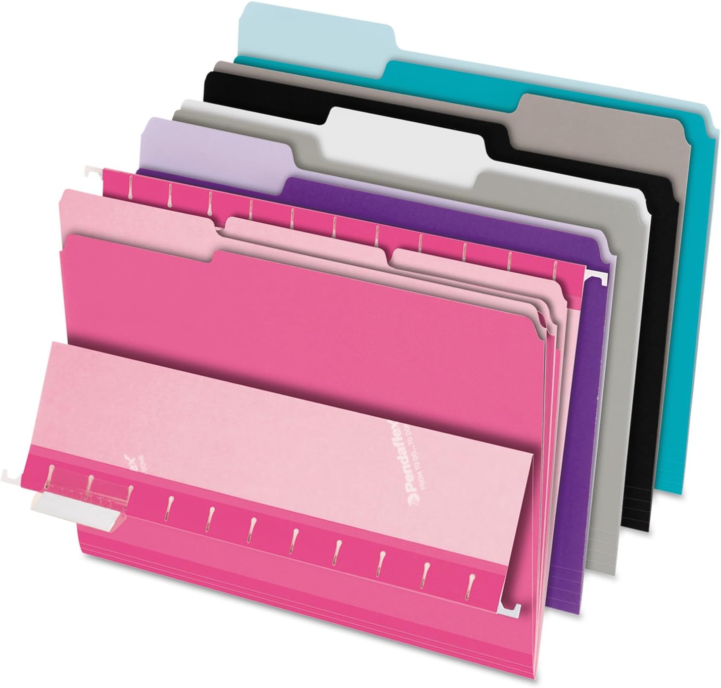 Pendaflex 1/3 Cut Top Tab Pastel Interior File Folders 100 Pack ...