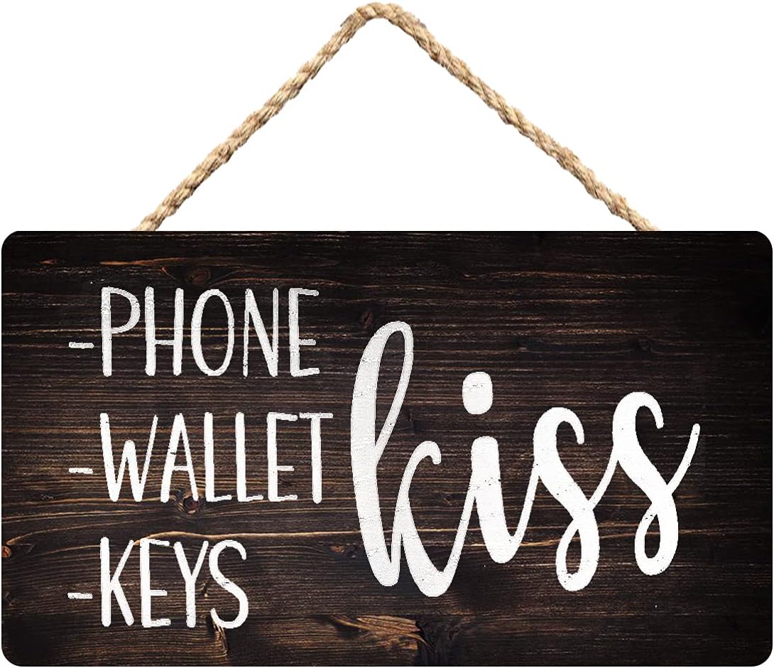 Amazon.com: Phone Wallet Keys Kiss Sign Shelf Decor Counter Decor Home ...