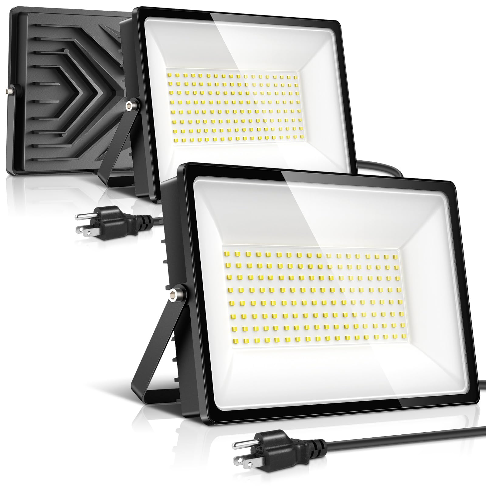 Viugreum 100W Flood Lights Outdoor, 10000LM Super Bright LED Work Light ...