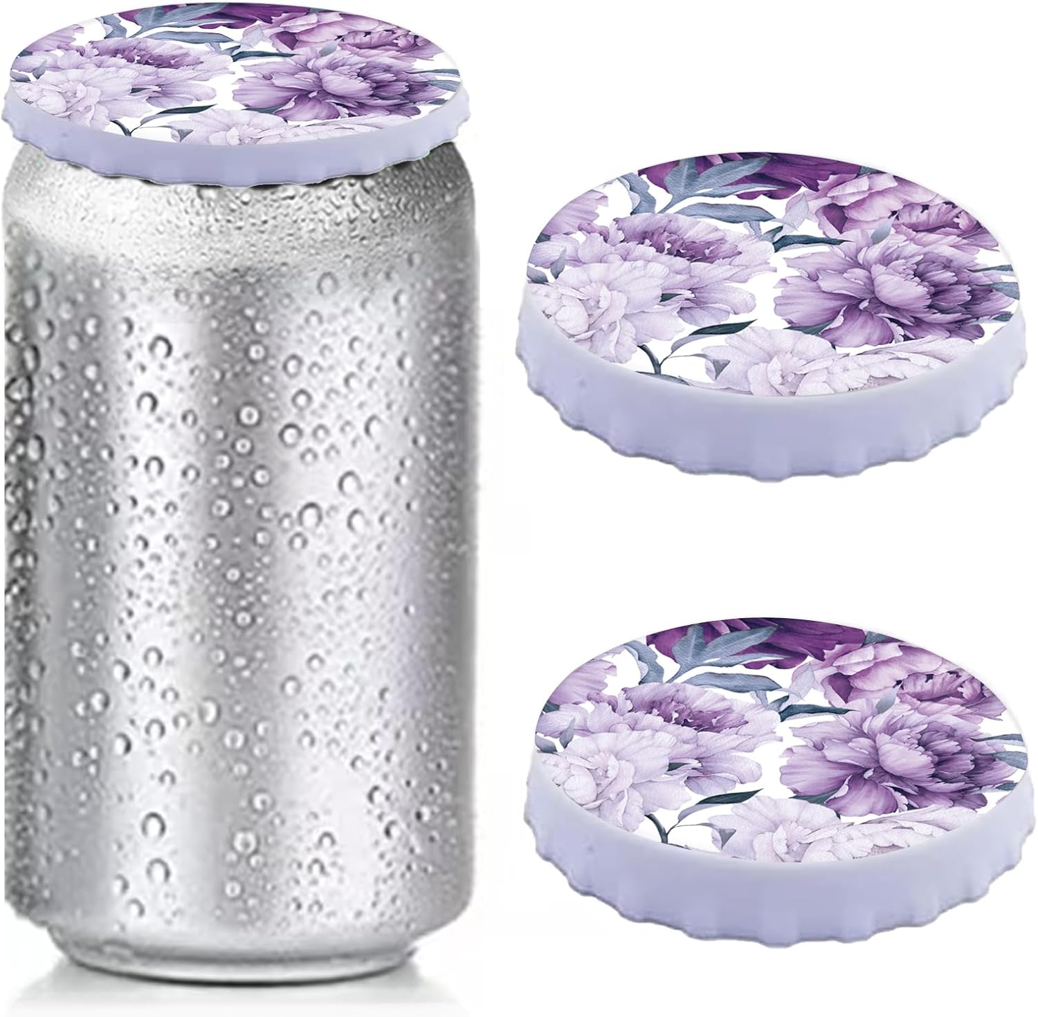 Amazon.com: SNEEKE Silicone Soda Can Lids, 2 Pack Reusable Durable Cute ...