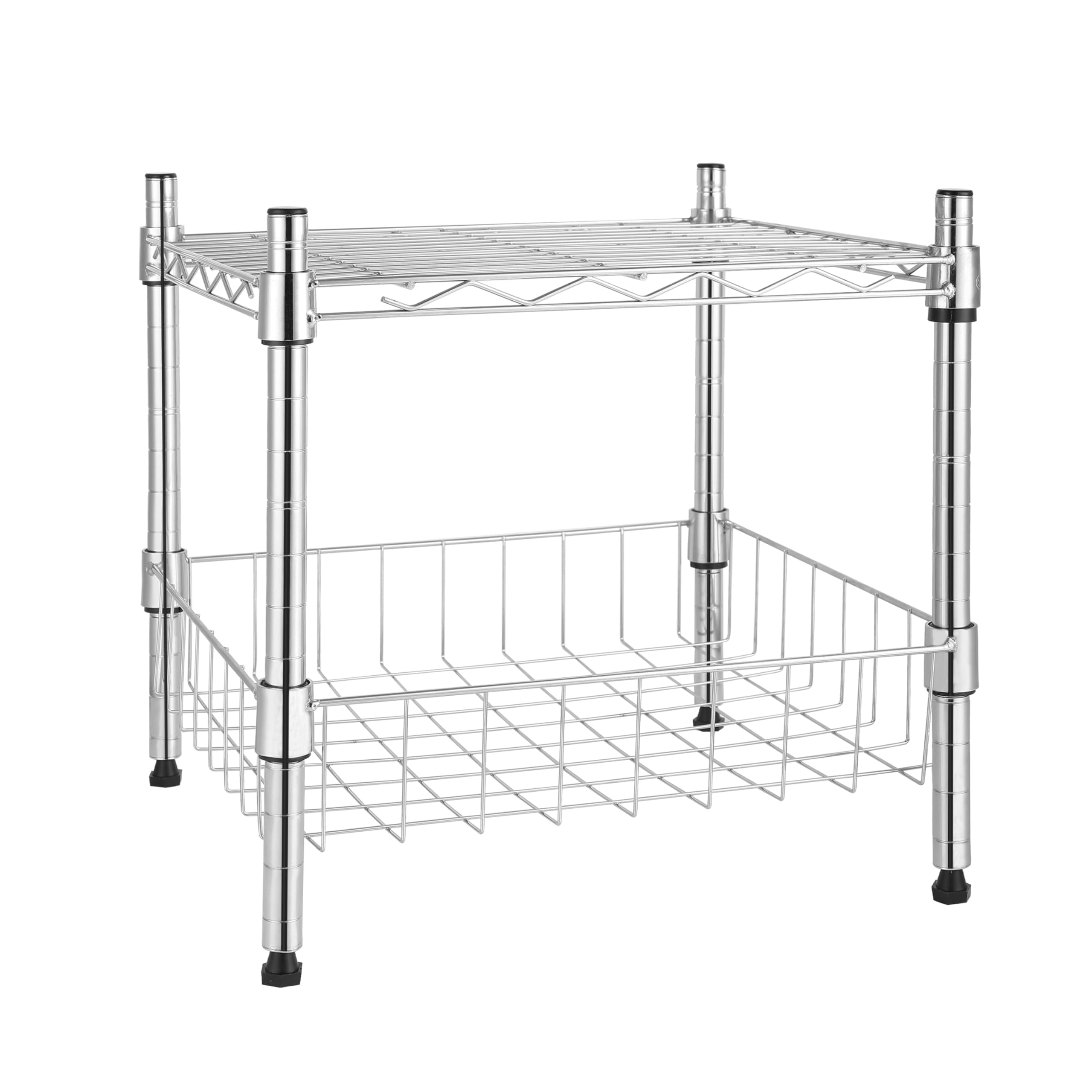 Amazon.com: Simple Deluxe 2-Tier Shelving Unit, 15" W x 15" D x 13.8" H ...