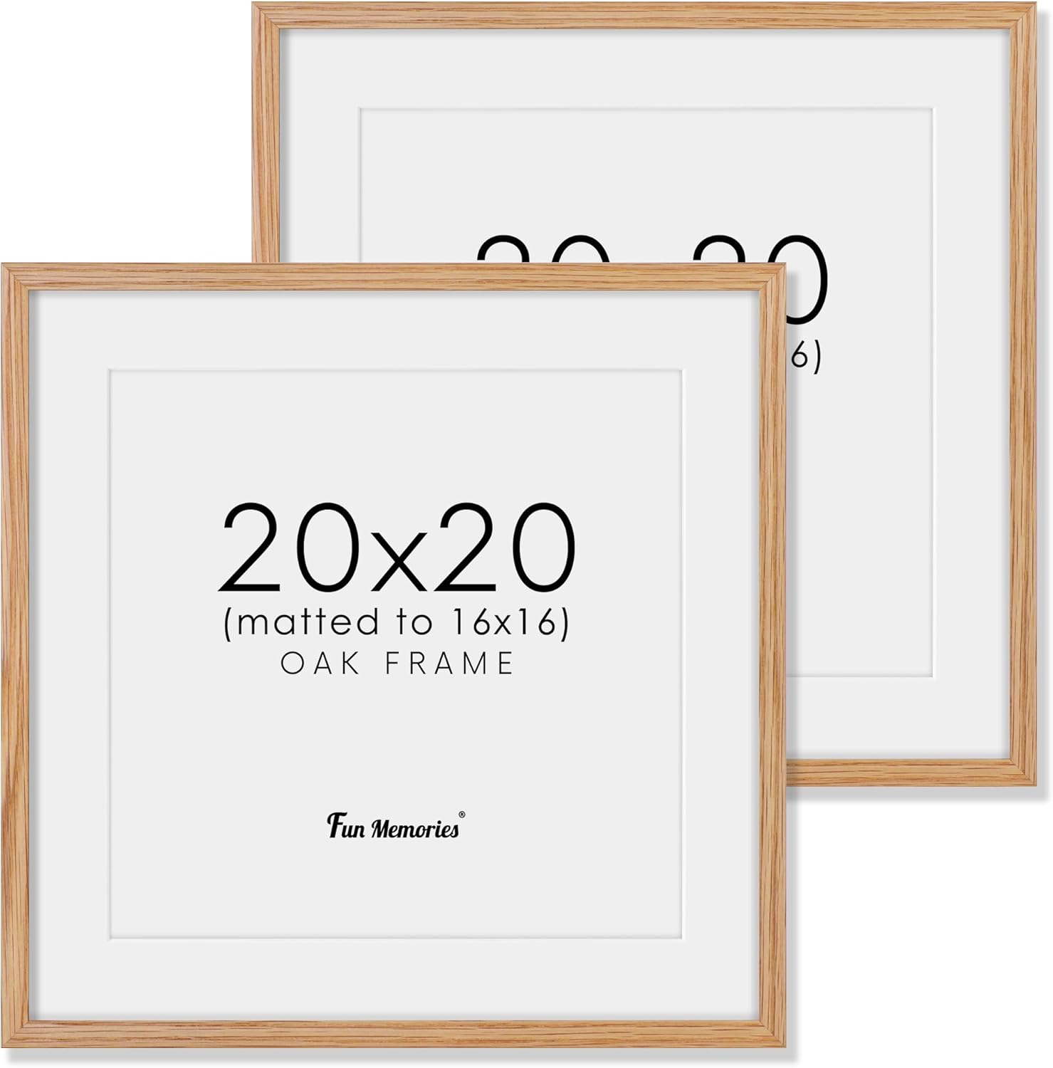 Amazon.com - 20x20 Square Picture Frames, Rustic Solid Oak Wood Frame ...