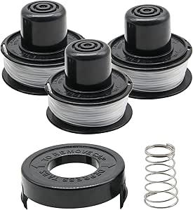 Amazon.com : Homhelar RS-136-BKP Trimmer Spool Line Fits for Black Decker RS-136 GE600 CST800 ...