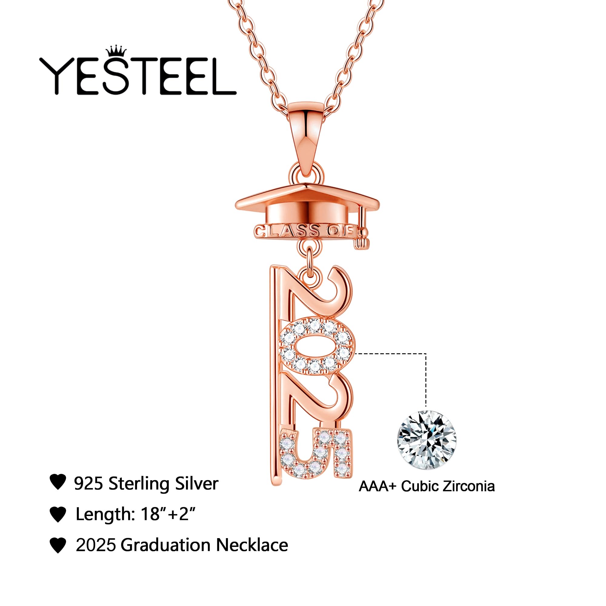 Snapklik.com : Graduation Gifts For Her 2025, Rose Gold Class Of 2025 ...