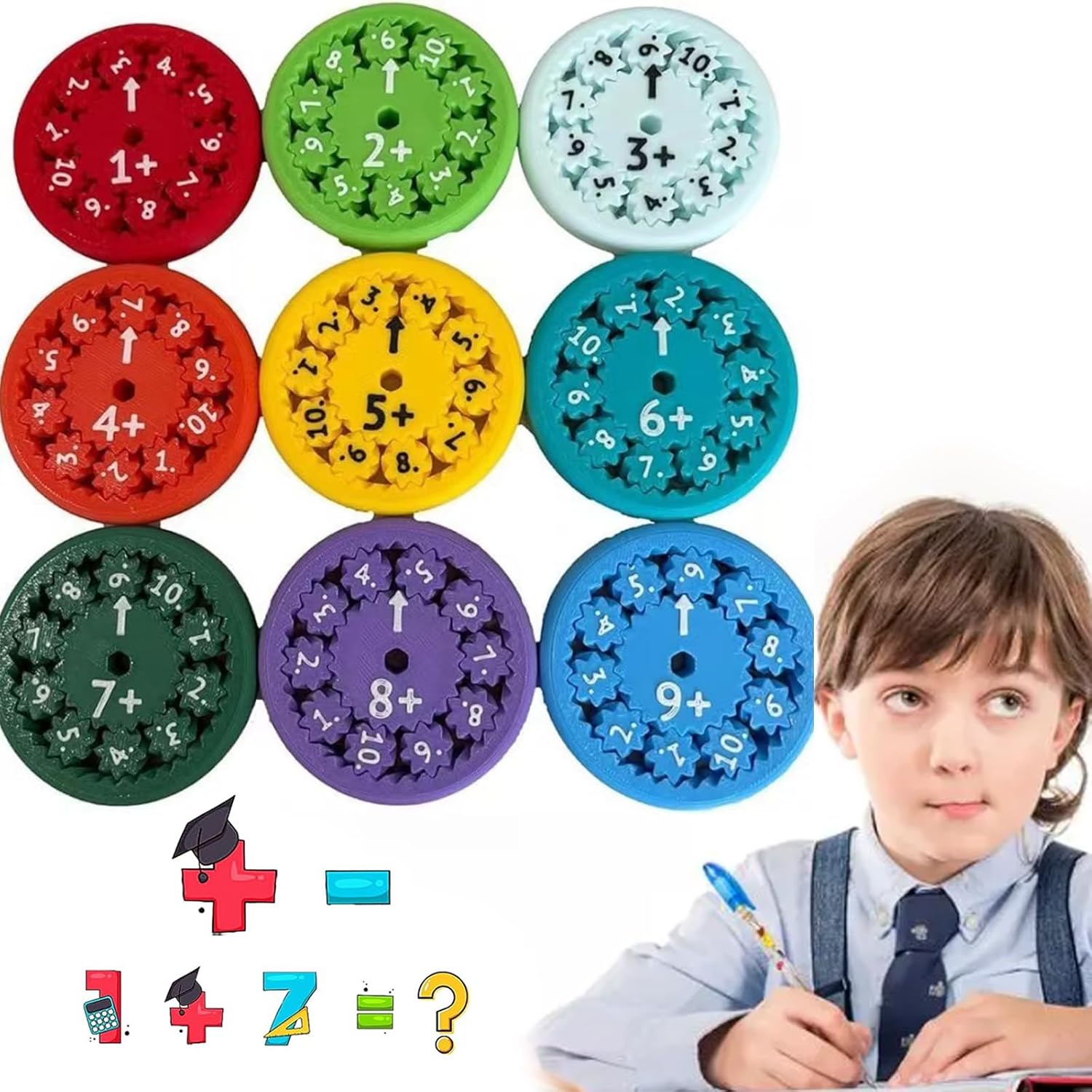 Amazon.com: Math Fidget Spinner, Math Fact Fidget Spinners, 9PCS ...