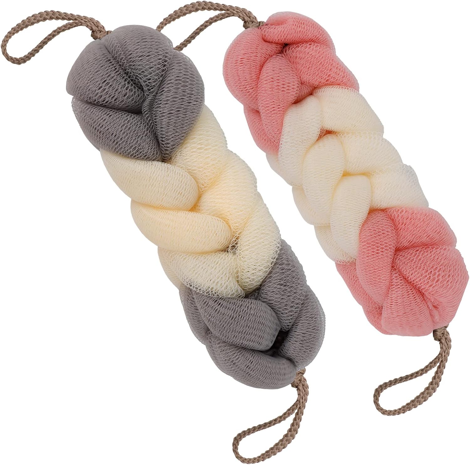 Amazon.com : BCKENEY Bath Loofah Sponge Soft Mesh Shower Puff Body ...