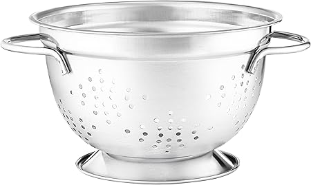 Premium Stainless Steel Colander - Silver, Twin Handles, Hard Wearing ...