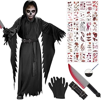 Amazon.com: Lorvain Halloween Scream Cosplay Costume Set Scary Scream ...
