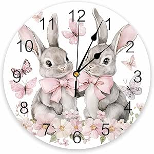 Amazon.com: Artwork Store Wall Clock 10 Inch Silent Non-Ticking Grey ...