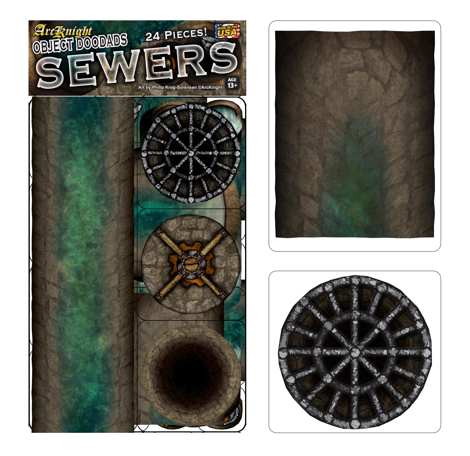 Amazon.com: Sewers - 24pc Double-Sided Sewer & Terrain Pieces for ...