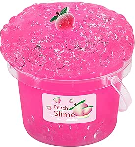 Amazon.com: Premade Rose Pink Jelly Cube Glimmer Crunchy Crystal Slime ...