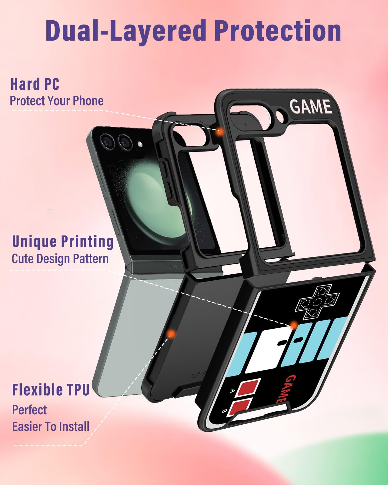 Snapklik.com : Funermei For Samsung Galaxy Z Flip 5 Case - Game For ...