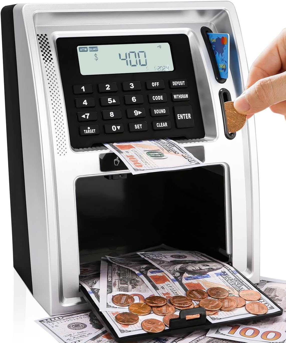 Amazon.com: Dr. STEM Toys - Kids ATM Savings Bank – Electronic Piggy ...