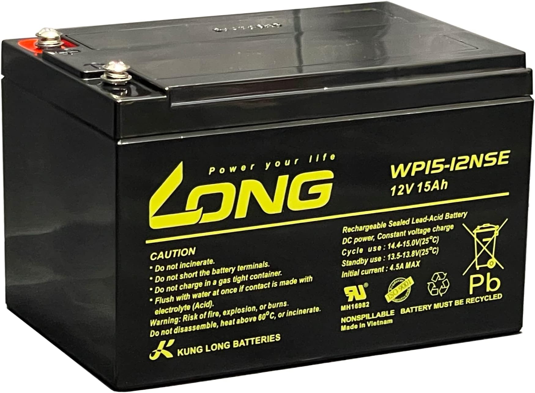 Amazon | LONG 12V9Ah 高性能 シールドバッテリー WP1236W WP1236W | バイクバッテリー | 車＆バイク