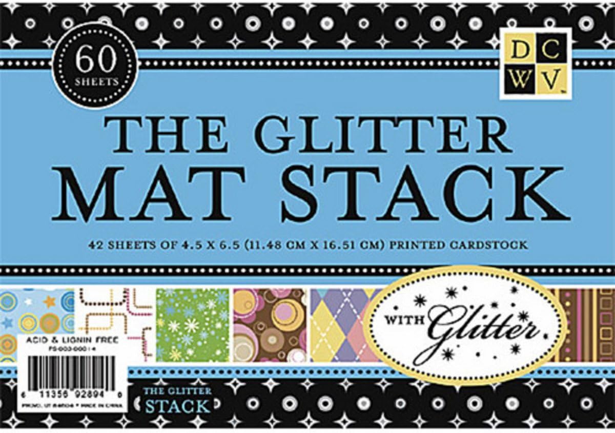 Amazon.com: DCWV All Occasion Glitter 4-1/2 inches by 6-1/2 inches Mat ...