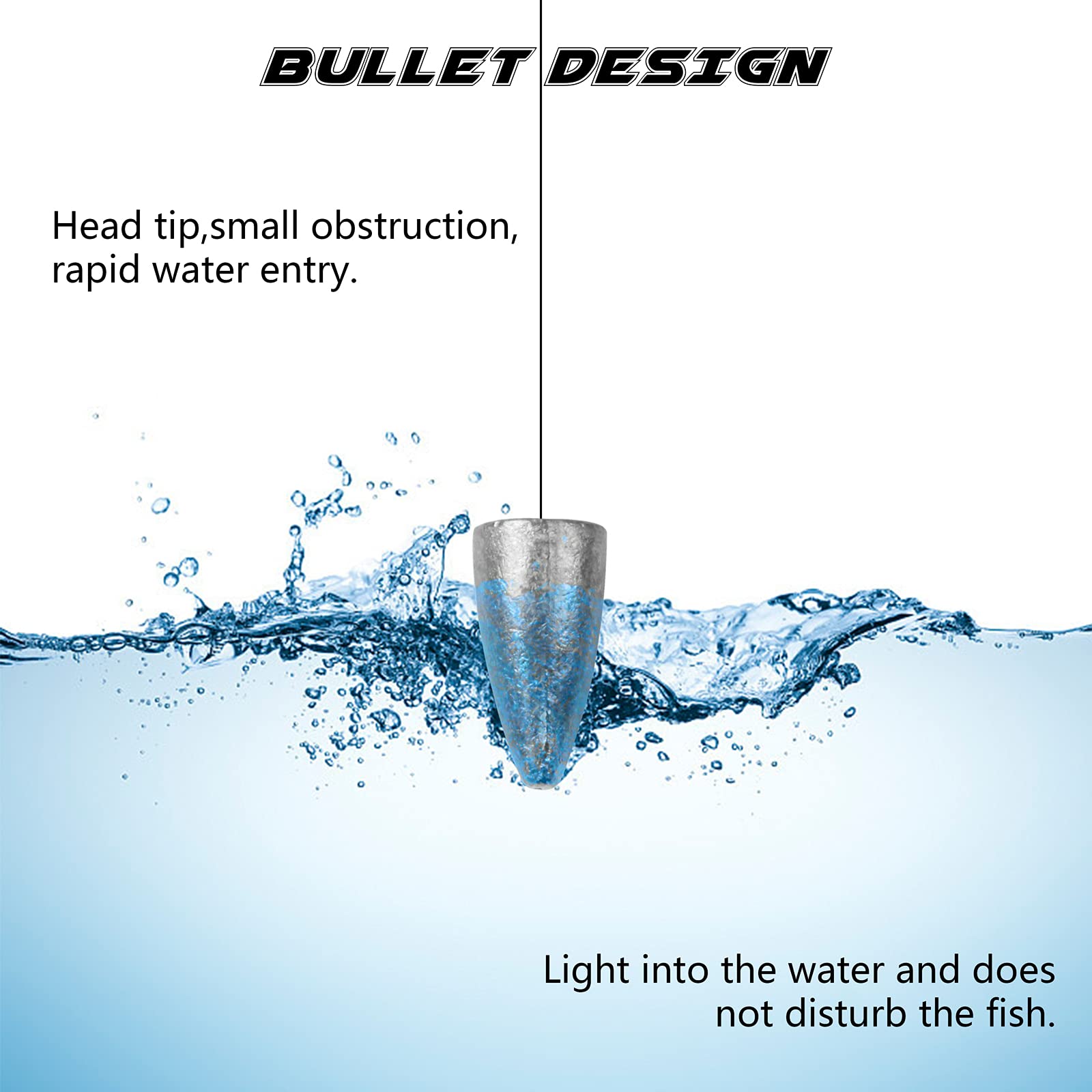 Snapklik.com : Fishing Weights Bullet Weight Sinkers 30pcs Worm Weights ...