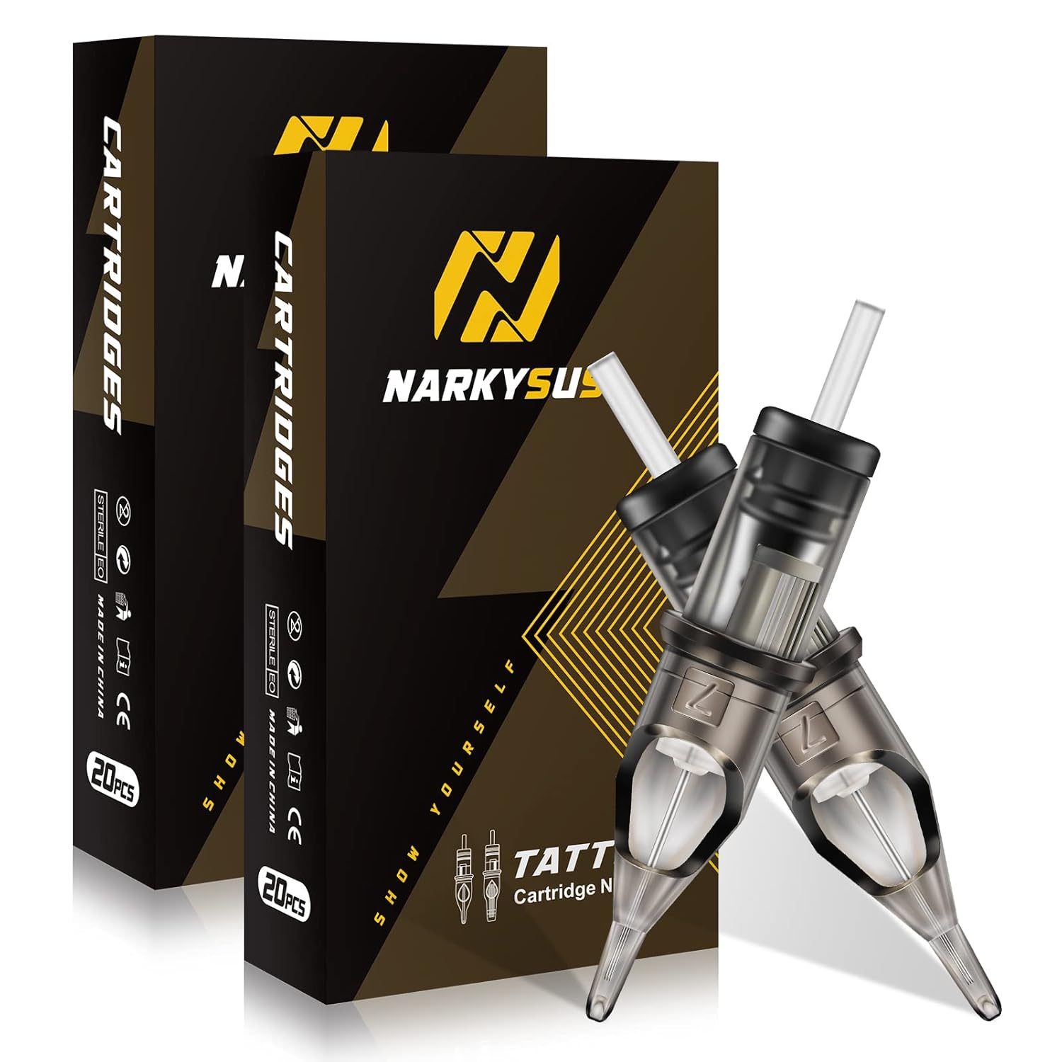 Amazon.com: Narkysus Tattoo Needles - 40Pcs Mixed Tattoo Cartridge ...