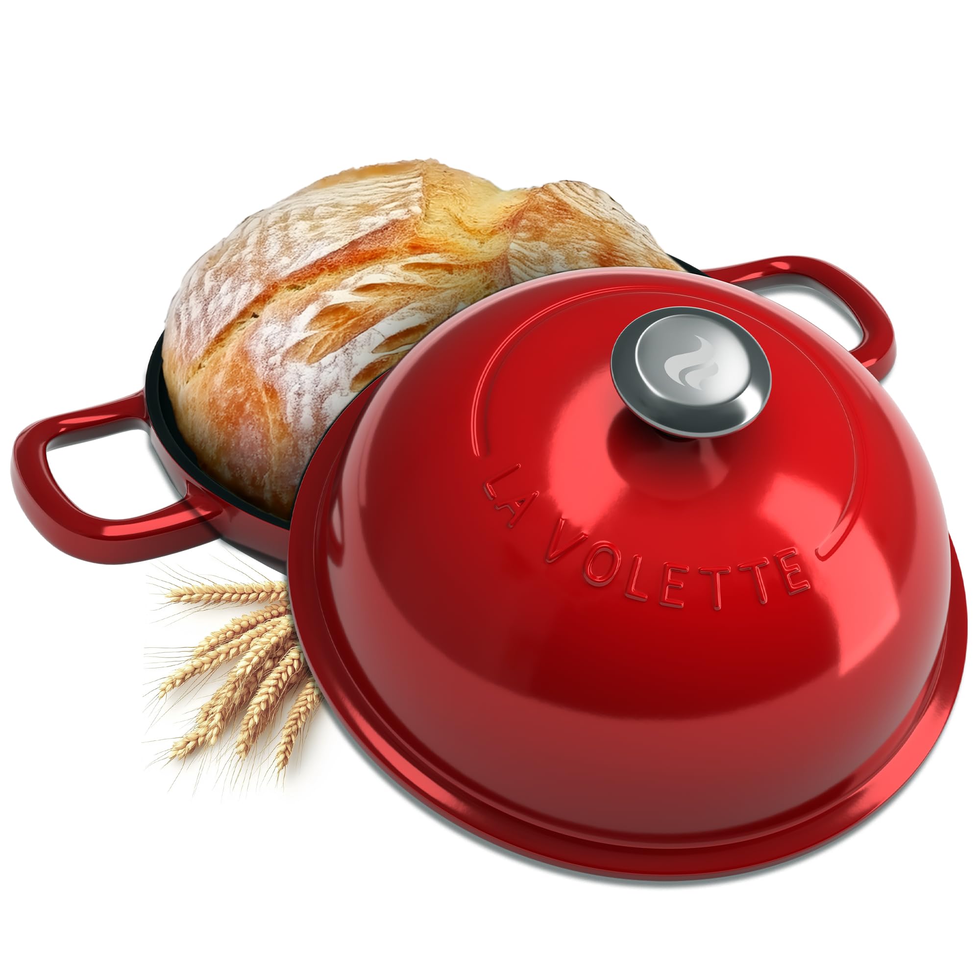 Amazon.com: Enameled Cast Iron Bread Pan With Lid 9 Piece Complete ...